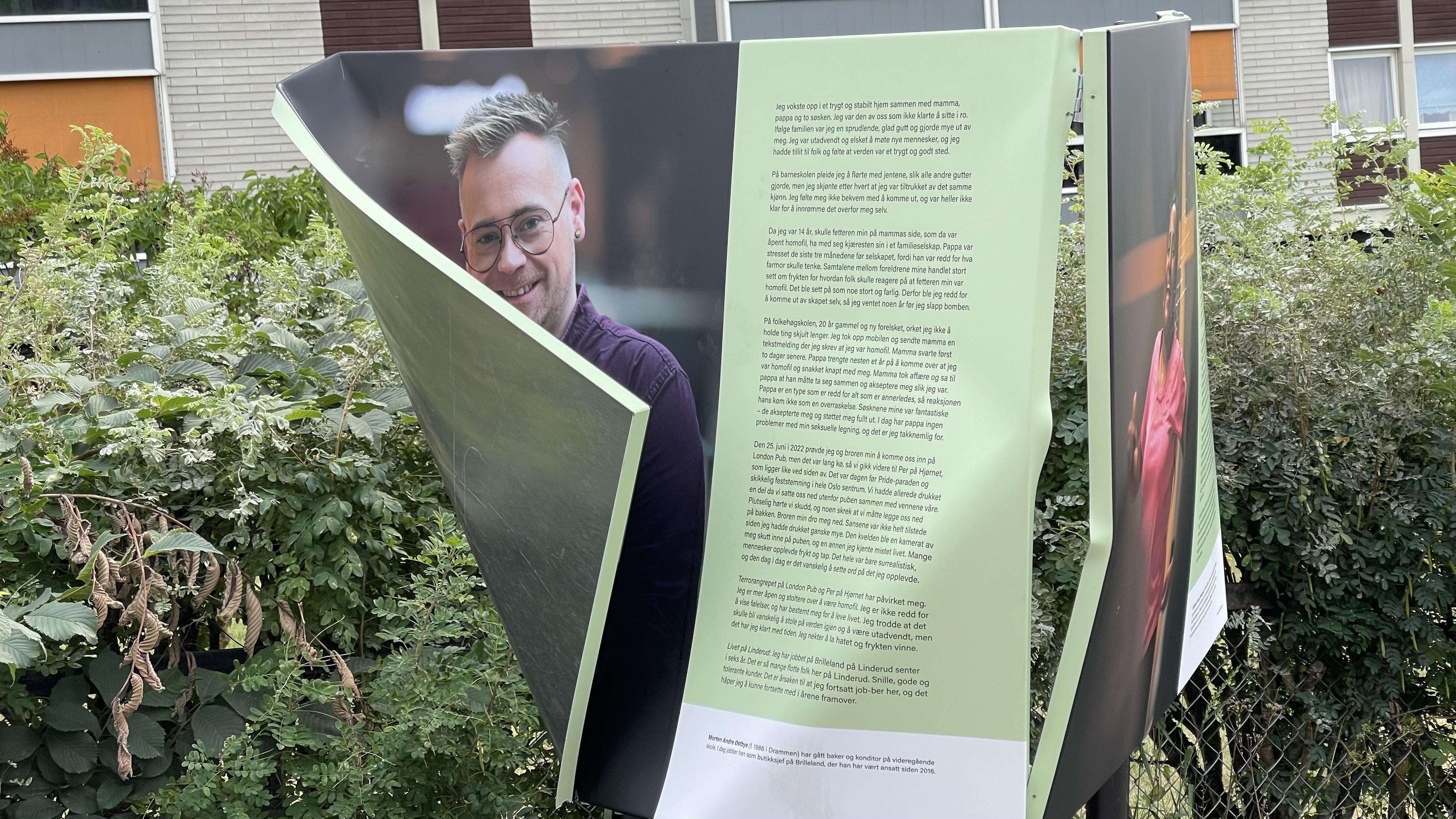 Ramponerte fotografi av homofil mann i Linderud-utstilling på Pride-dagen